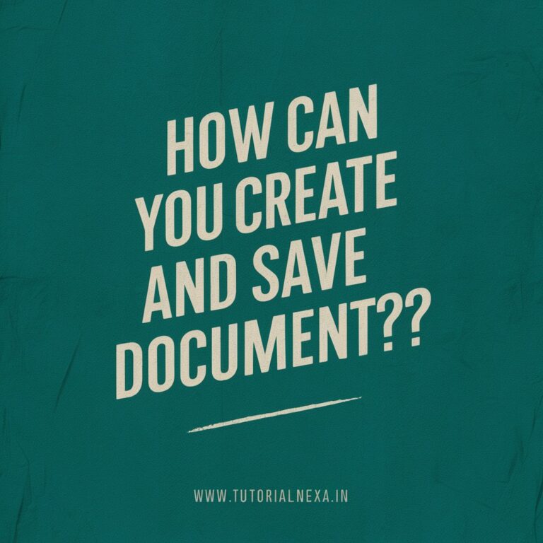 How Can You Create And Save Html Document Tutorialnexa 4919